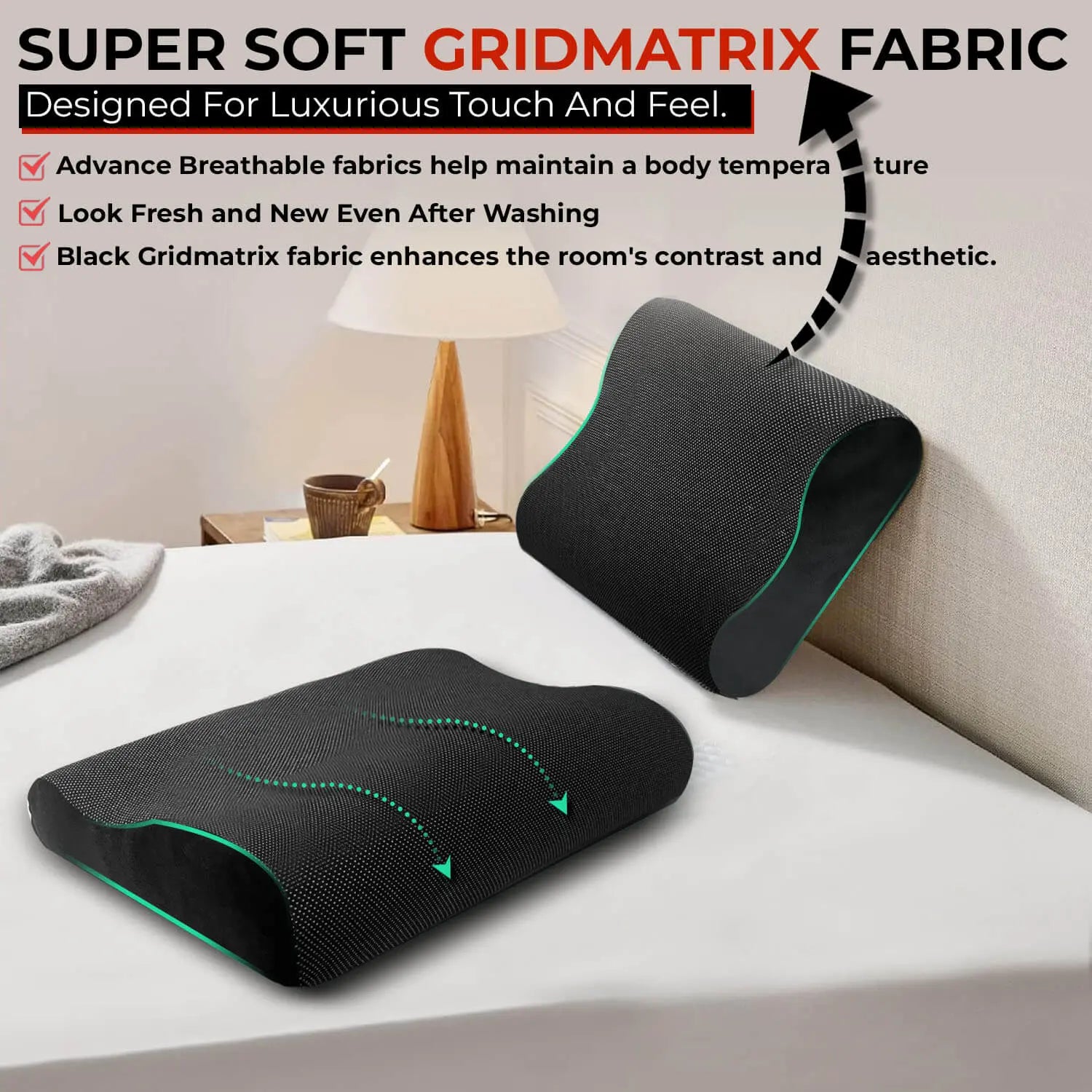 Ultimate Bed Pillow with AdvancedX Orthopedic Memory Foam - – Trajectory