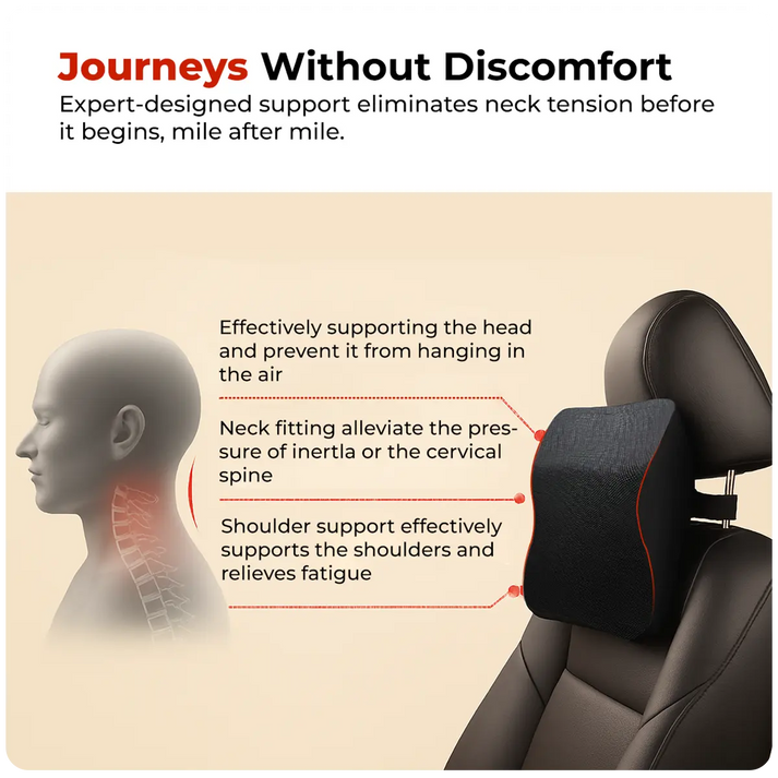 Trajectory Ultimate Car Neck Rest Pillow with AdvancedX Orthopedic