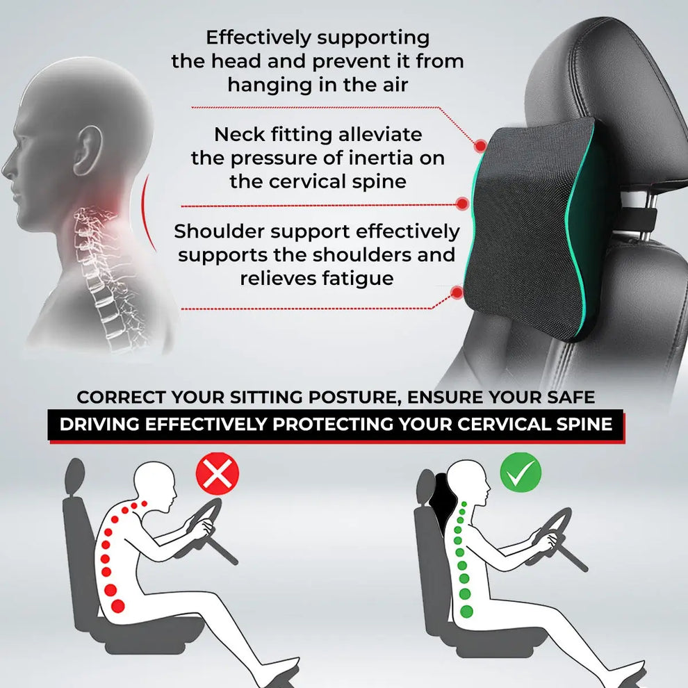Trajectory Ultimate Car Neck Rest Pillow with AdvancedX Orthopedic
