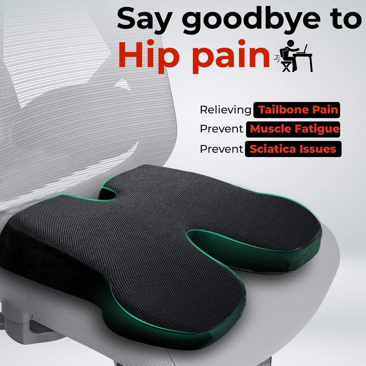 Trajectory Ultimate Office Seat Pillow with AdvancedX Orthopedic Memor